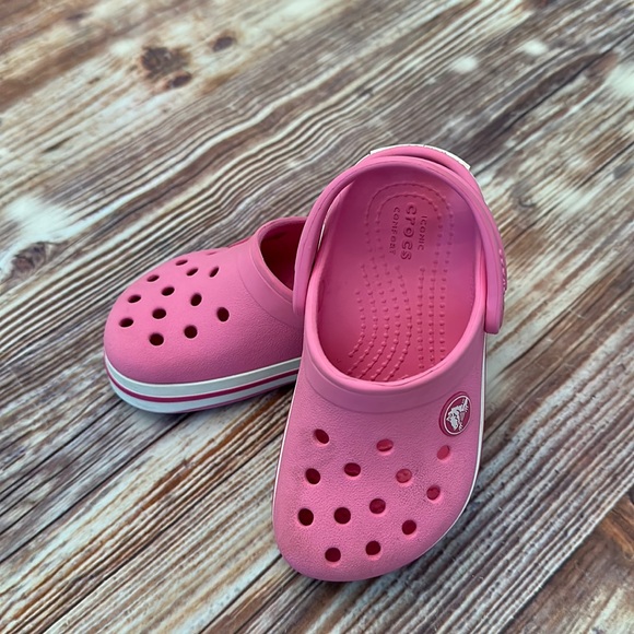 Shoes | Crocs Kids Clogs Size 8 Pink | Poshmark